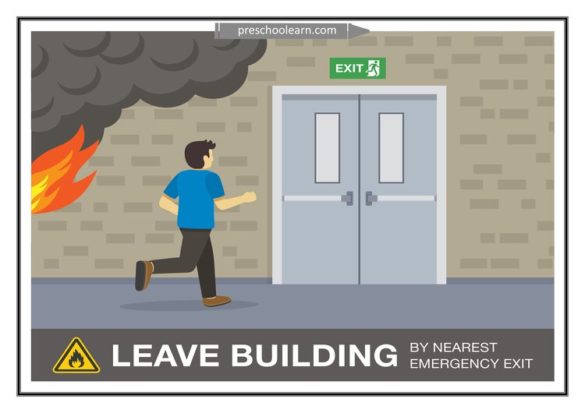 Safety - Older Children - Evacuation | preschoolearn.com